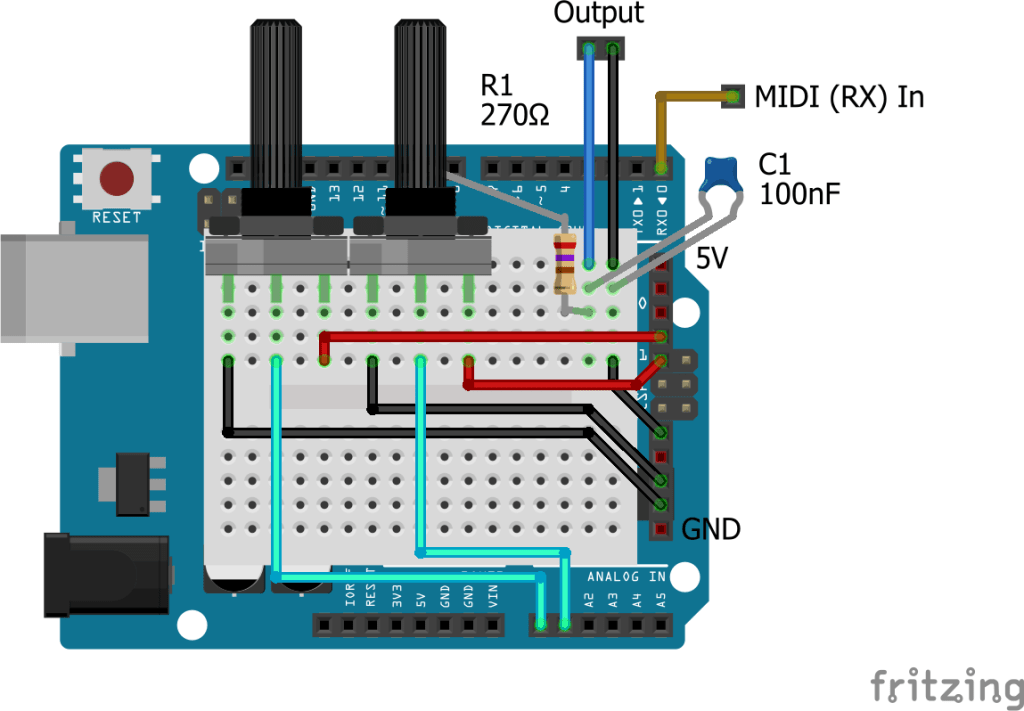 Arduino FM MIDI Synthesis with Mozzi – Simple DIY Electronic Music Projects