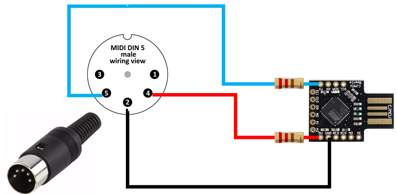 PC USB to DIN MIDI IN – Simple DIY Electronic Music Projects