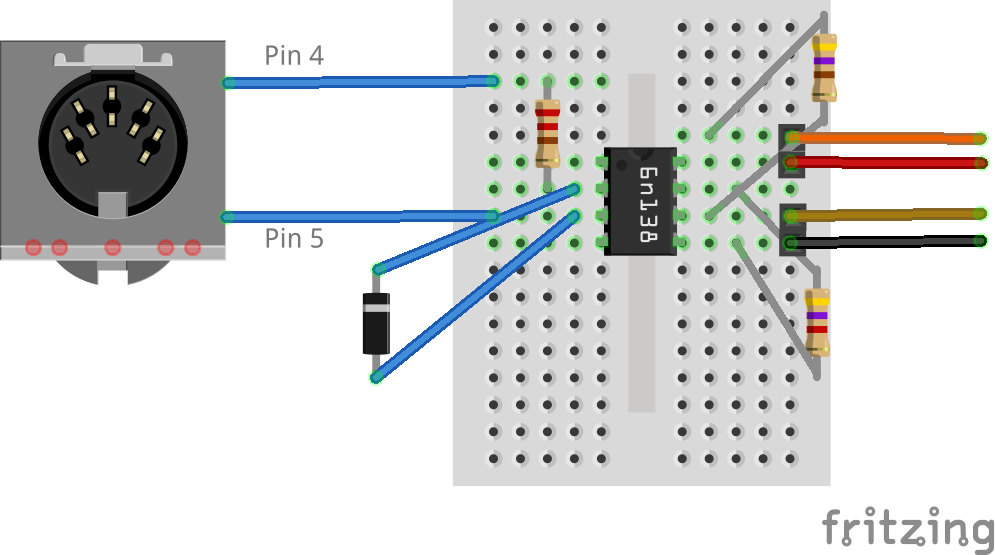MIDI In for 3.3V Microcontrollers – Simple DIY Electronic Music Projects