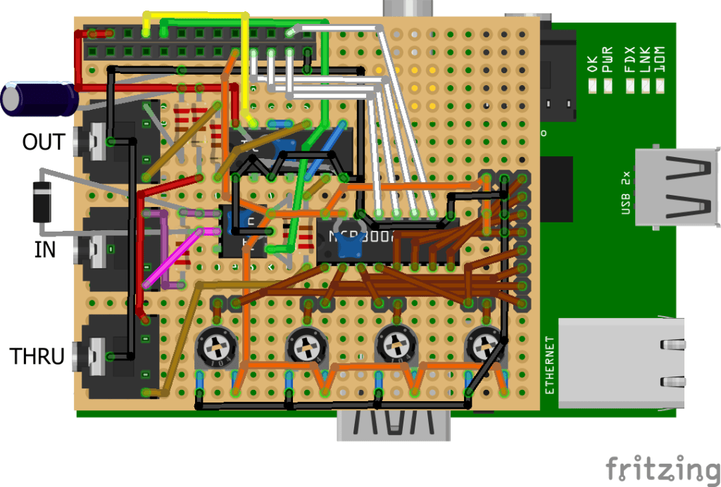 Raspberry Pi v1 Model B Synth Board – Simple DIY Electronic Music Projects