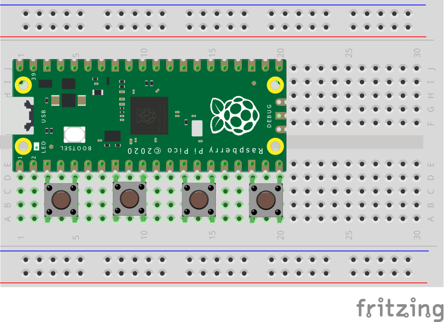 Pi Pico MIDI Button Controller – Simple DIY Electronic Music Projects