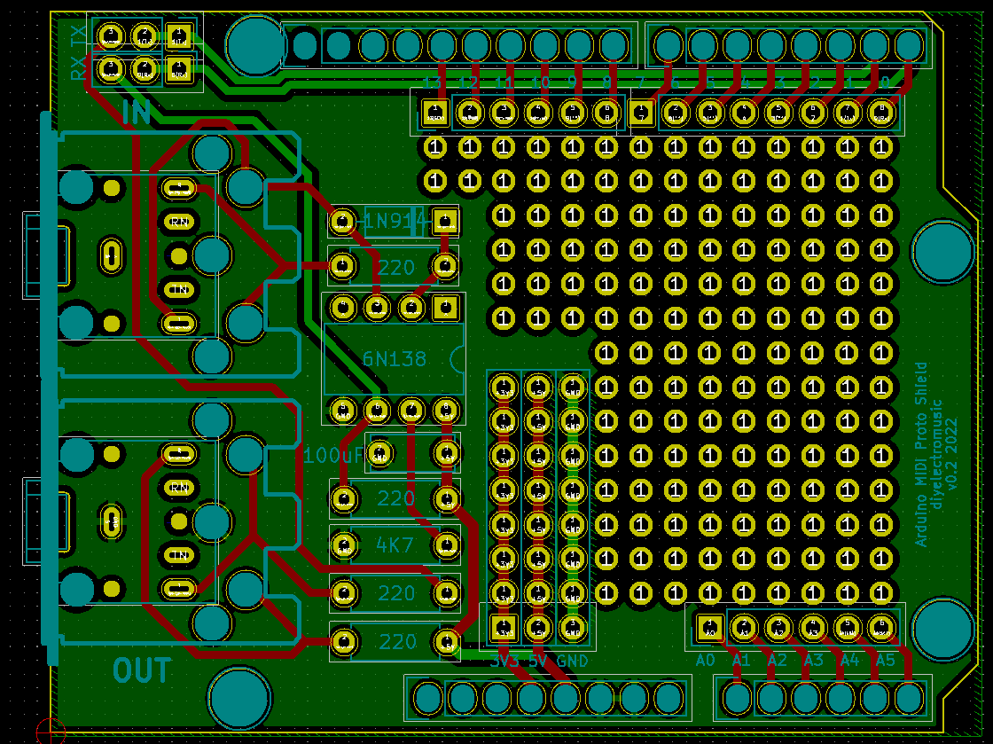 Arduino MIDI Proto Shield – Simple DIY Electronic Music Projects