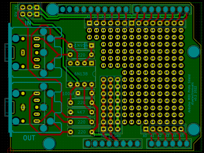 Arduino MIDI Proto Shield – Simple DIY Electronic Music Projects