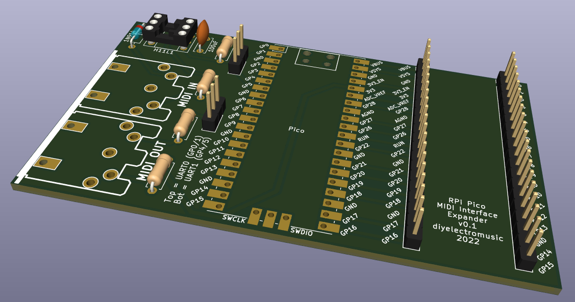 Raspberry Pi Pico MIDI Proto Expander – Simple DIY Electronic Music Projects