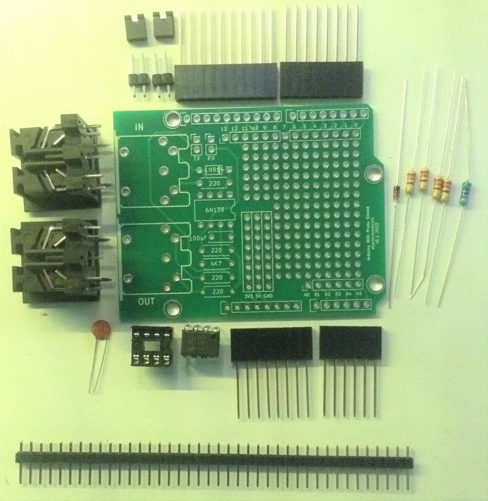 Arduino MIDI Proto Shield – Part 2 – Simple DIY Electronic Music Projects