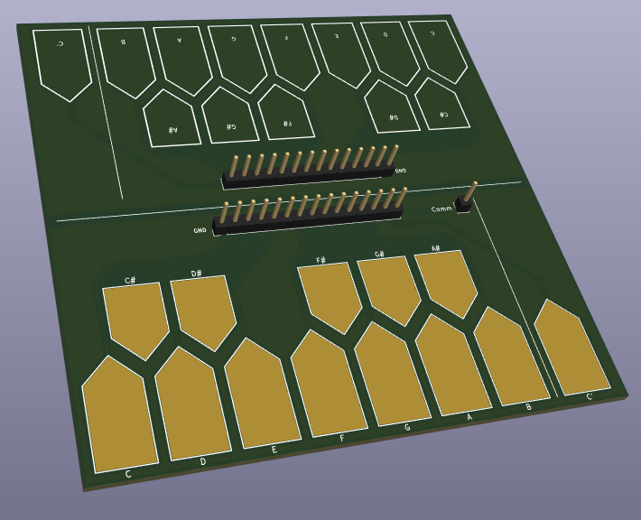 Touch Keyboard PCB – Simple DIY Electronic Music Projects