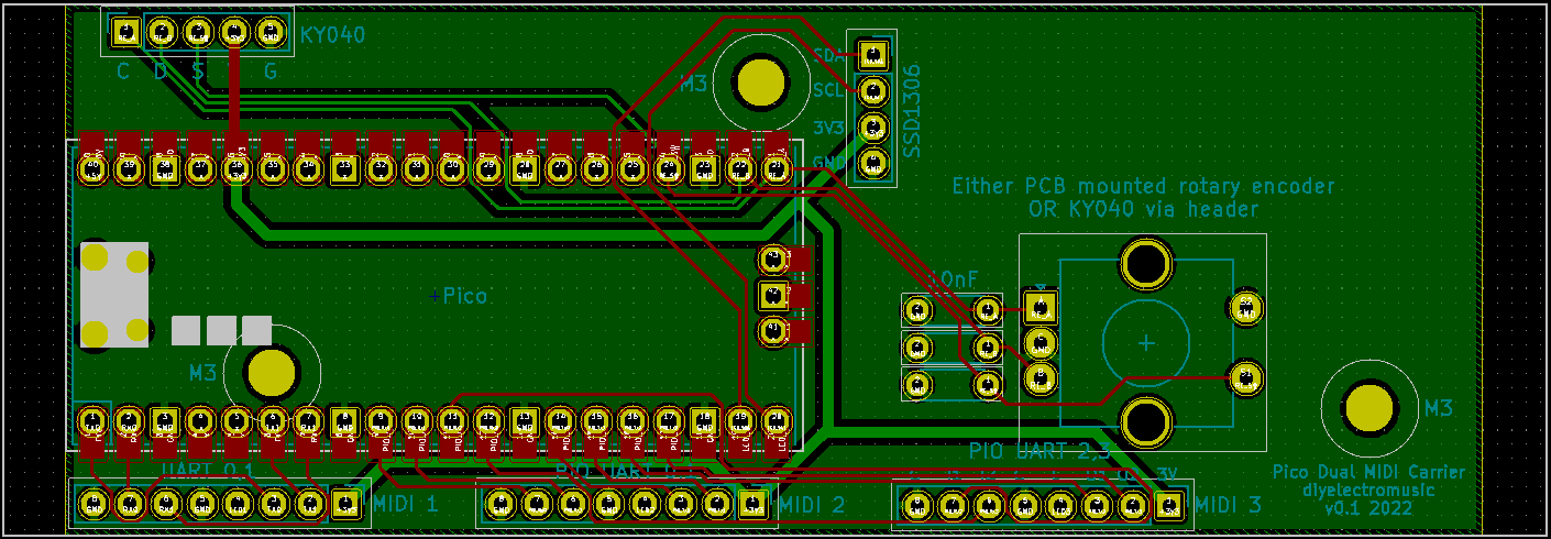 Raspberry Pi Pico Dual MIDI Carrier – Simple DIY Electronic Music Projects
