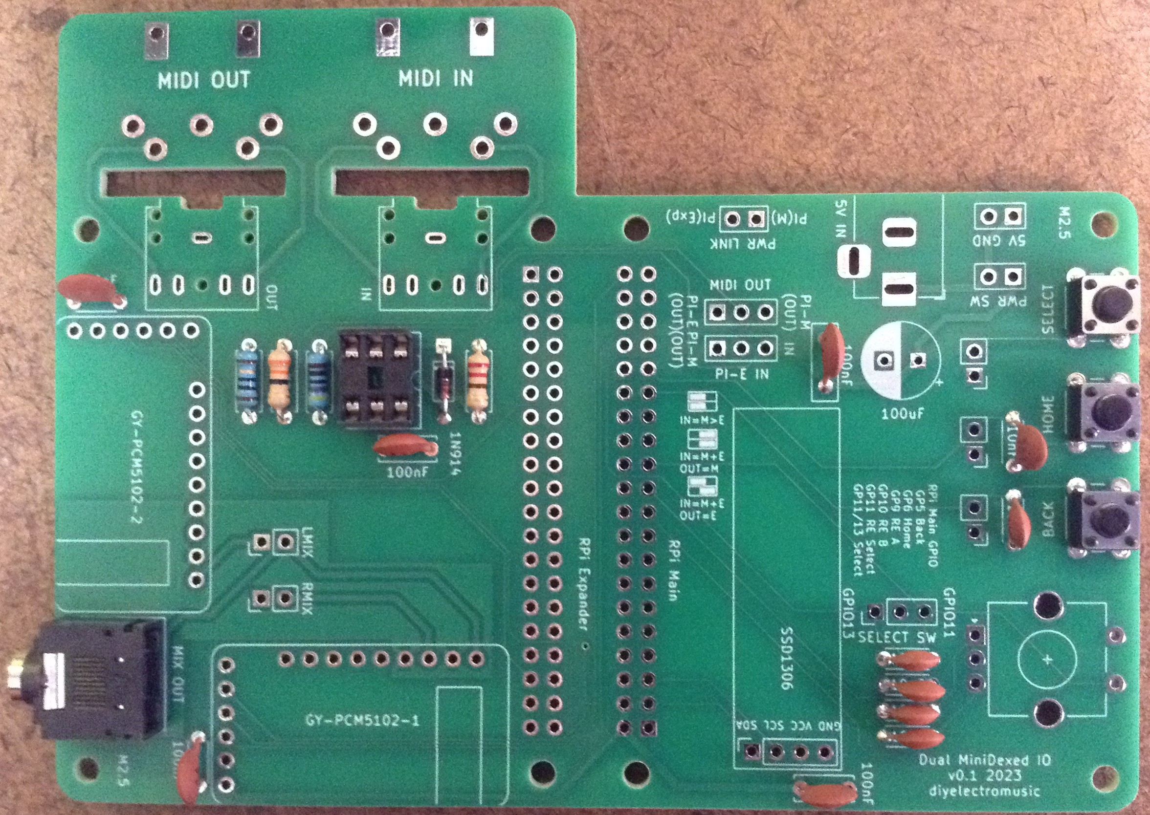 RPi Dual MiniDexed PCB – Part 2 – Simple DIY Electronic Music Projects