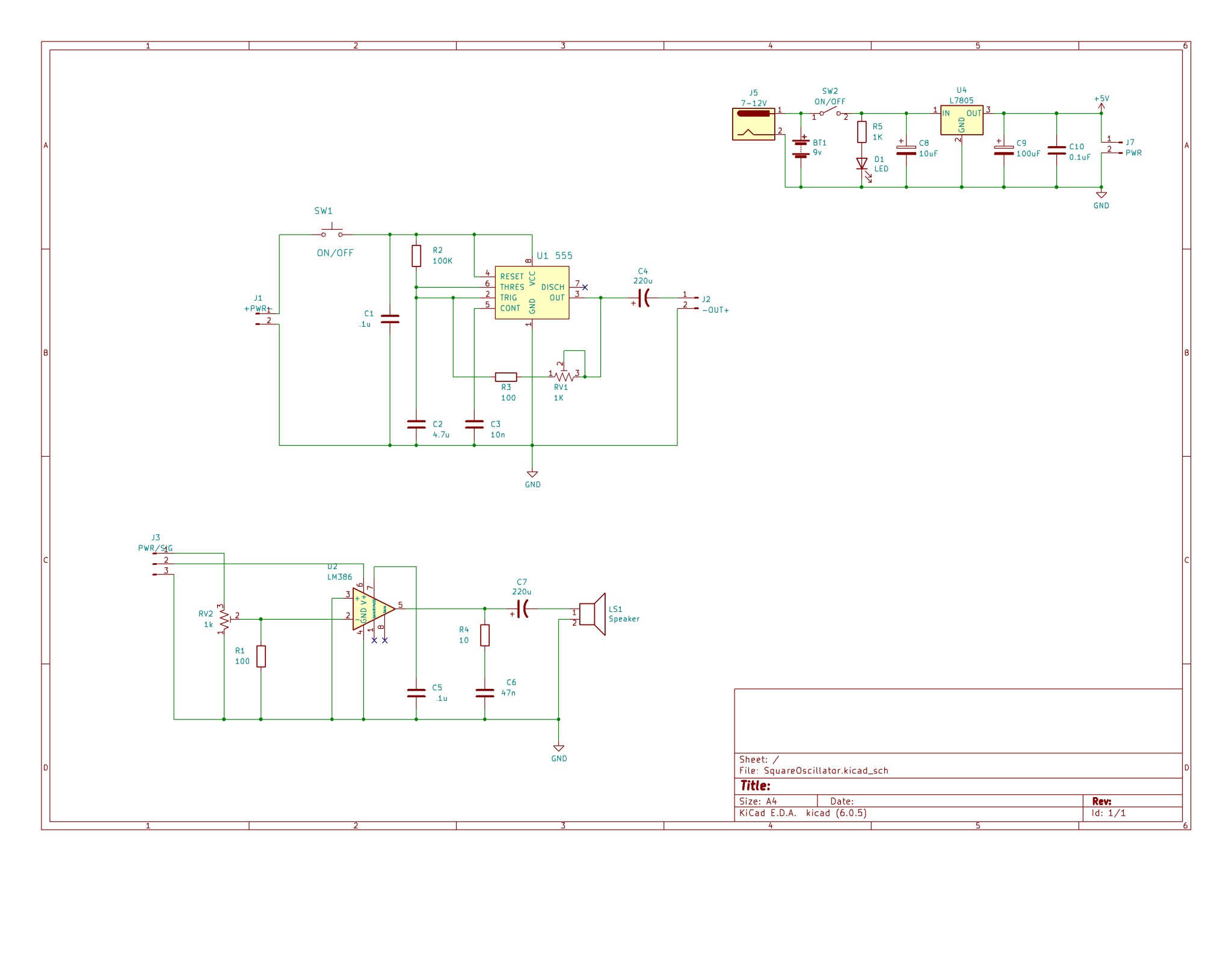 Simple Square Wave Oscillator PCB Design – Simple DIY Electronic Music Projects