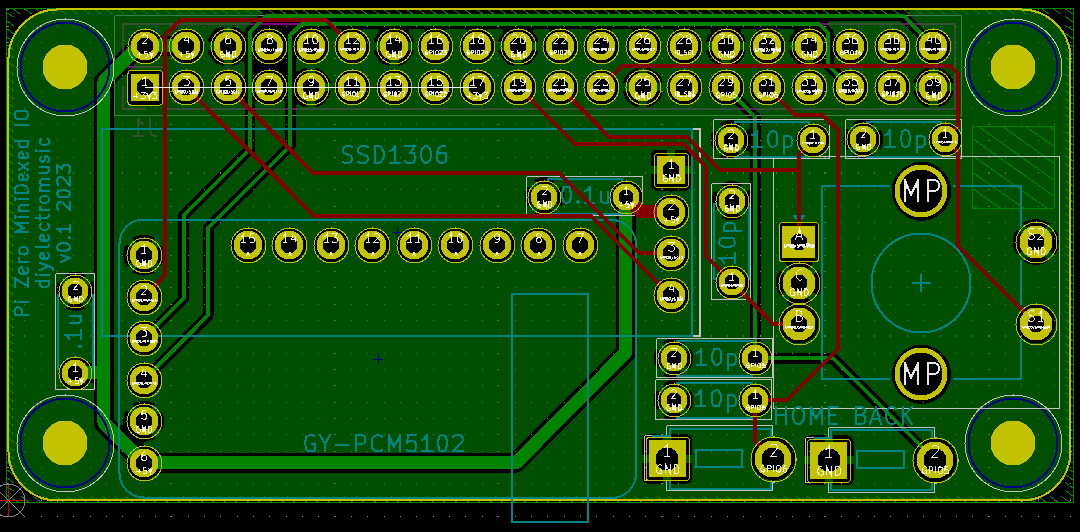RPi Zero MiniDexed IO Board PCB Design – Simple DIY Electronic Music ...