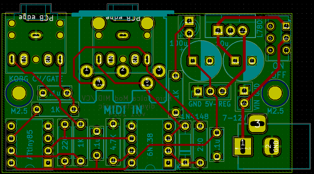 Korg Volca Modular MIDI to CV PCB Design – Simple DIY Electronic Music ...