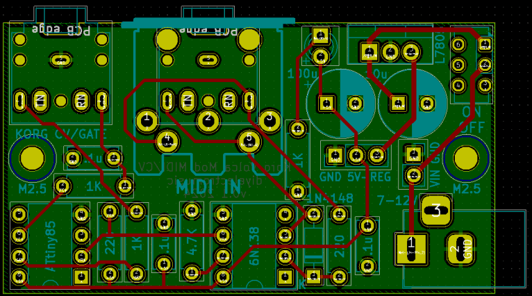 Korg Volca Modular MIDI to CV PCB Design – Simple DIY Electronic Music ...
