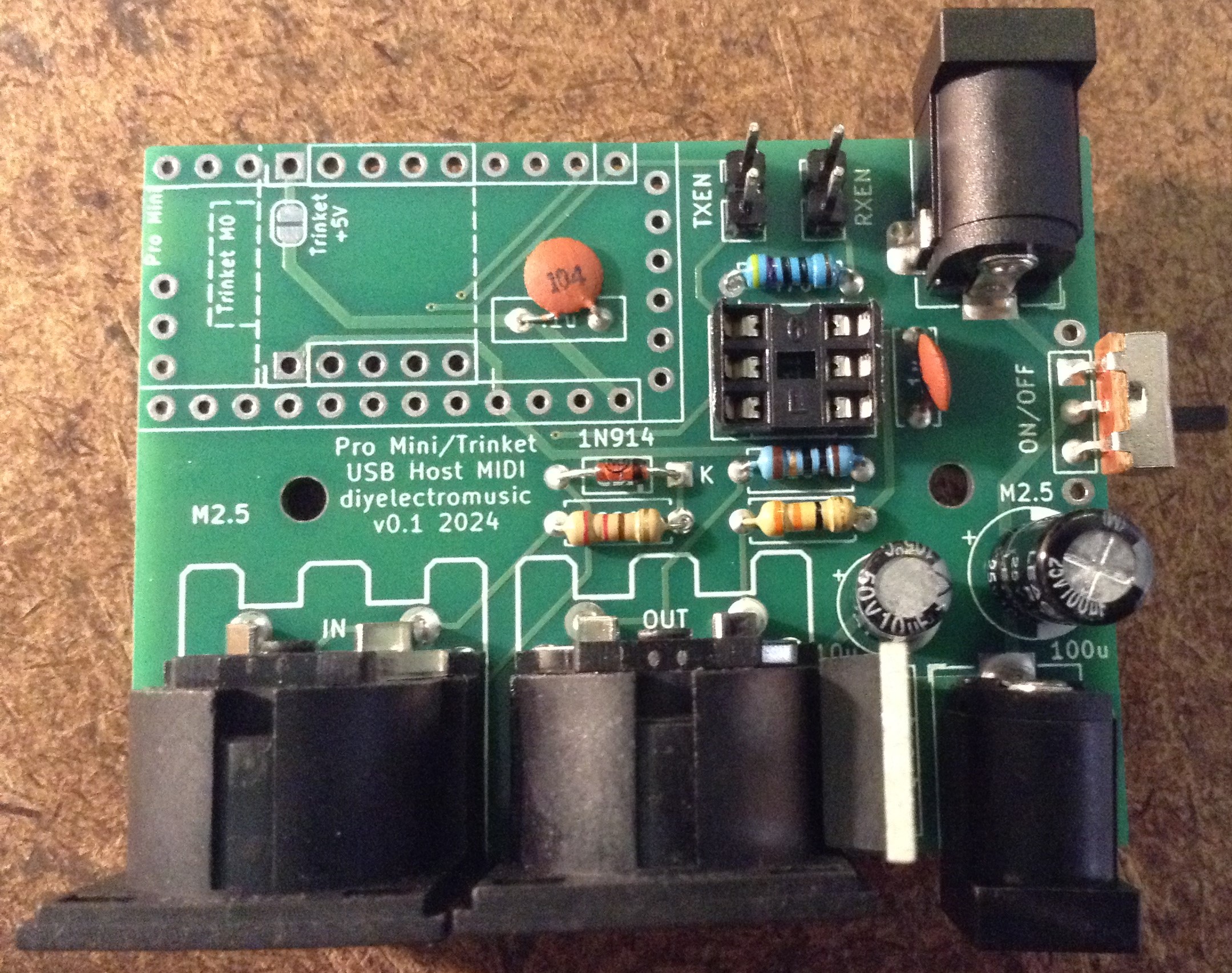 Arduino Pro Mini MIDI USB HOST PCB Build Guide – Simple DIY Electronic ...