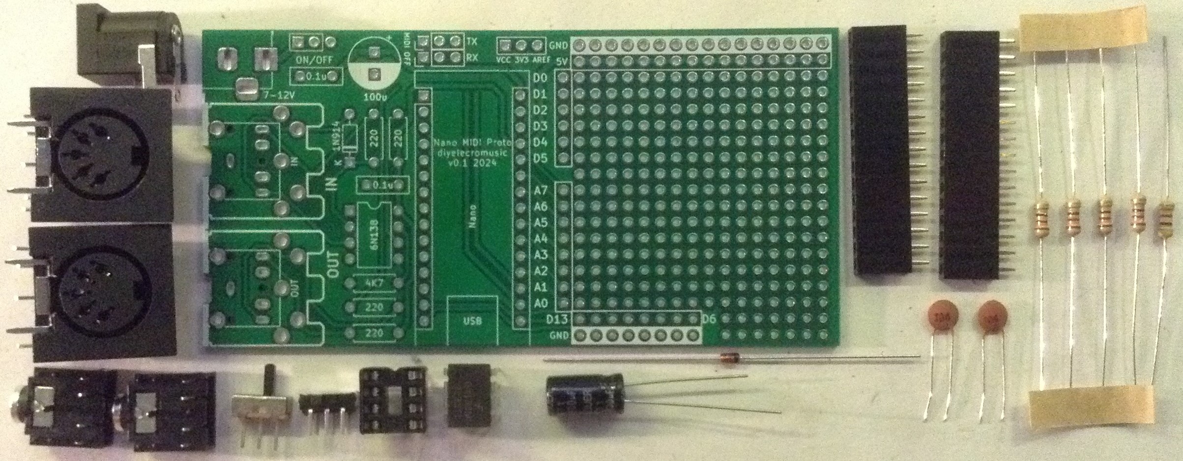 Nano MIDI Proto PCB Build Guide – Simple DIY Electronic Music Projects
