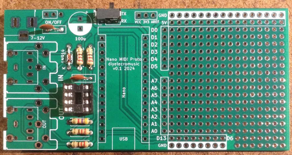 Nano MIDI Proto PCB Build Guide – Simple DIY Electronic Music Projects