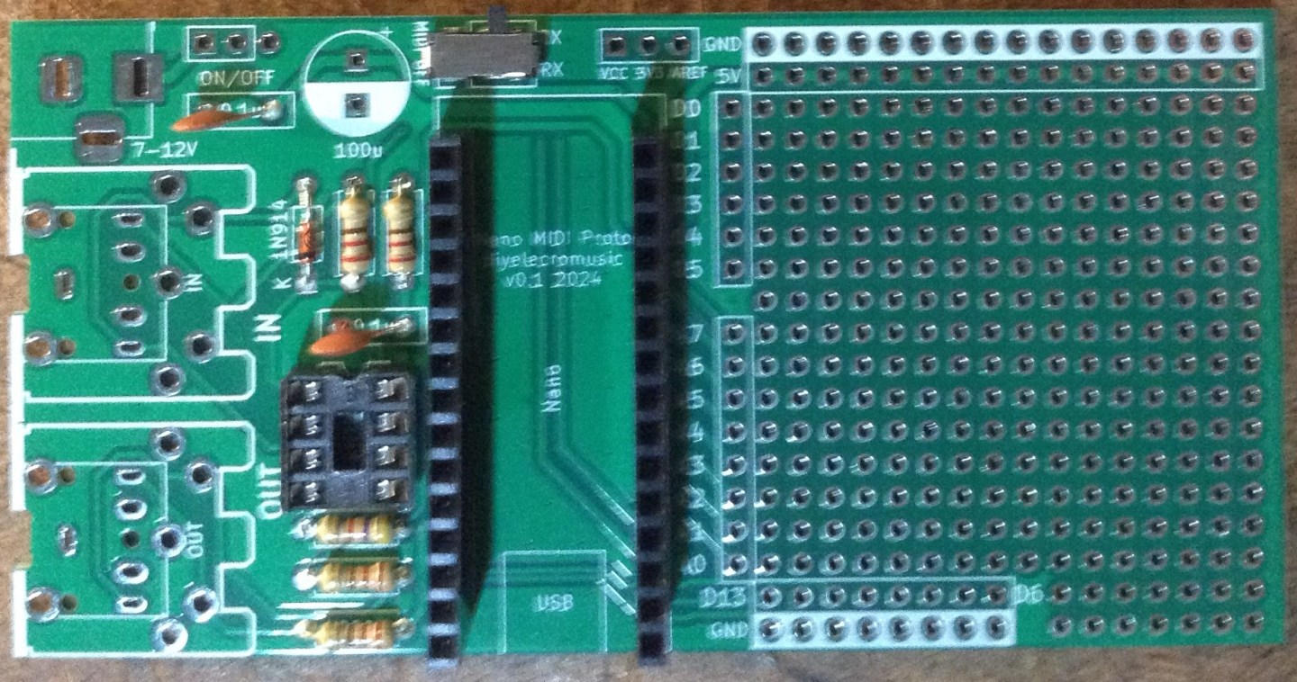 Nano MIDI Proto PCB Build Guide – Simple DIY Electronic Music Projects