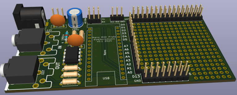 Nano MIDI Proto PCB Design – Simple DIY Electronic Music Projects