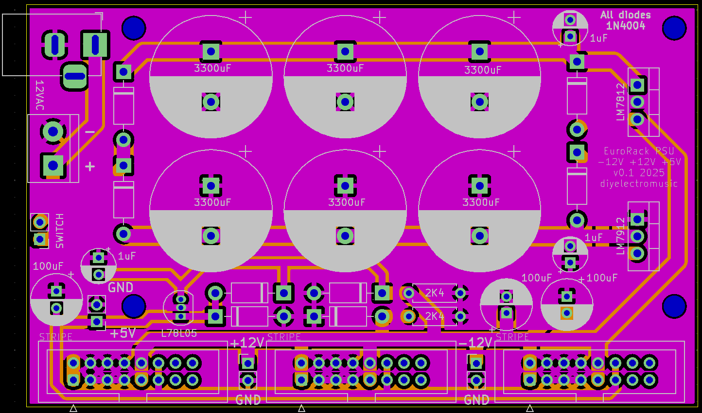 EuroRack Test Power Supply PCB Design – Simple DIY Electronic Music ...