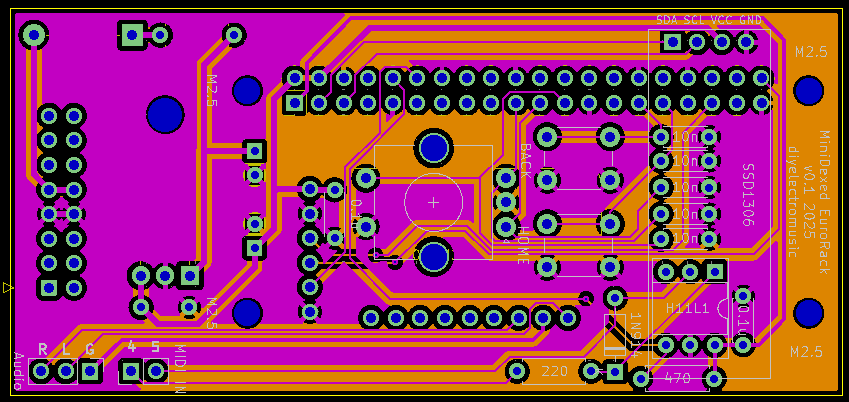 MiniDexed EuroRack PCB Design – Simple DIY Electronic Music Projects