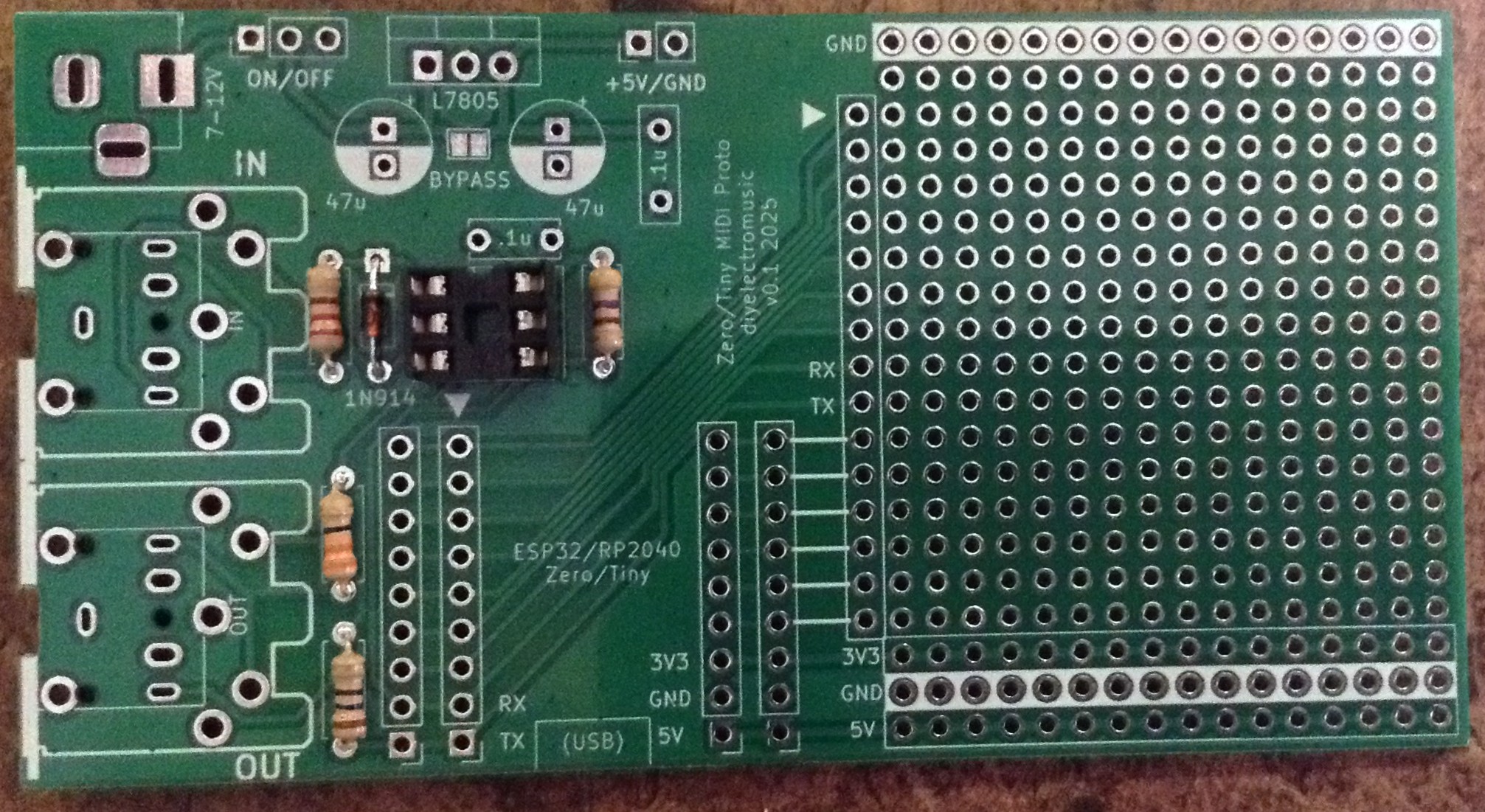 Waveshare Zero MIDI Proto PCB Build Guide – Simple DIY Electronic Music ...