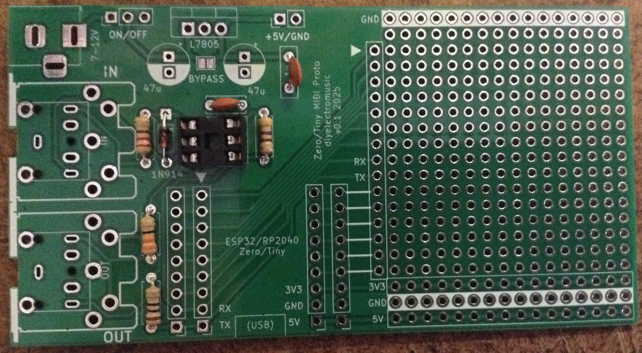 Waveshare Zero MIDI Proto PCB Build Guide – Simple DIY Electronic Music ...