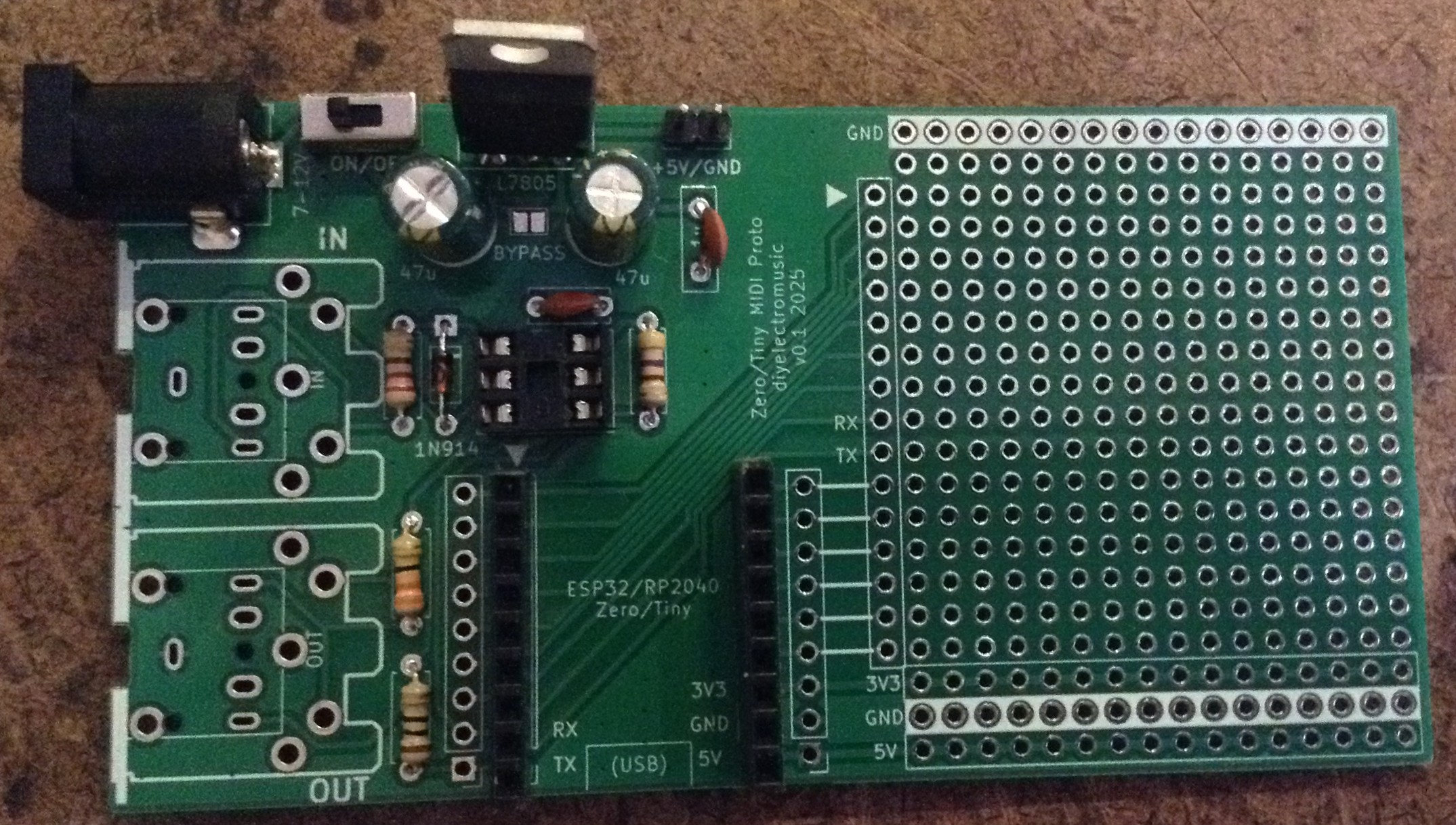 Waveshare Zero MIDI Proto PCB Build Guide – Simple DIY Electronic Music ...