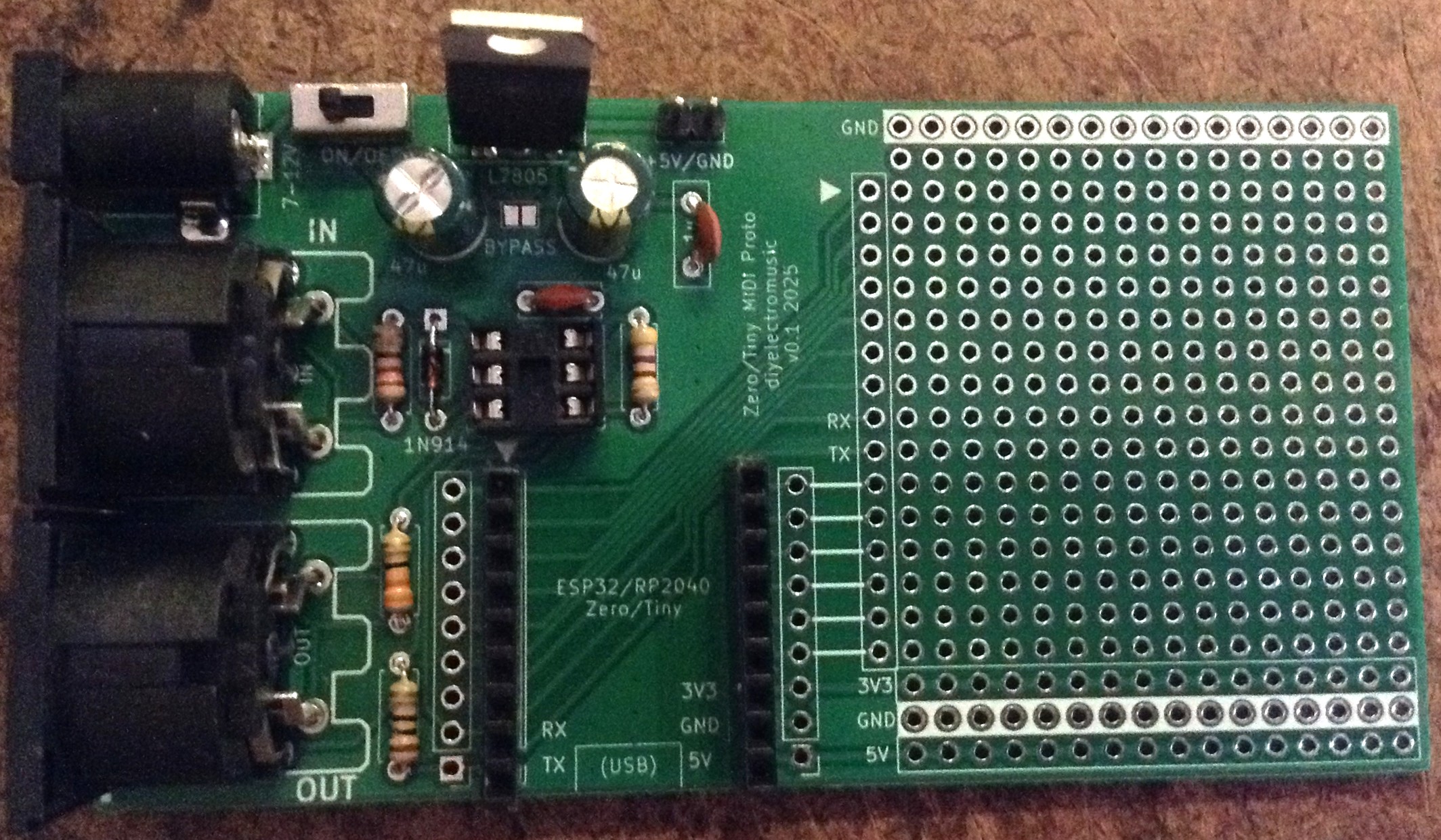 Waveshare Zero MIDI Proto PCB Build Guide – Simple DIY Electronic Music ...