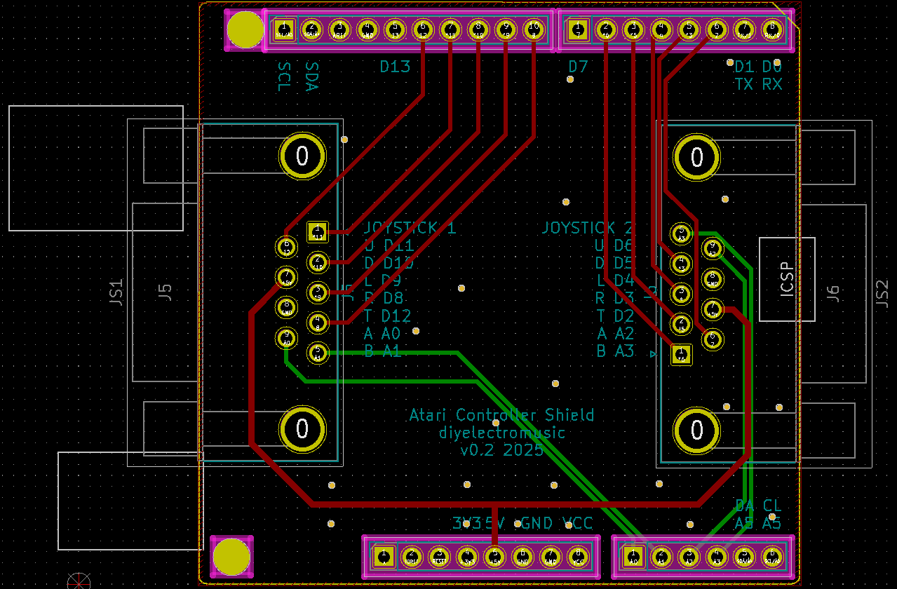 Atari 2600 Controller Shield PCB Design – Simple DIY Electronic Music ...