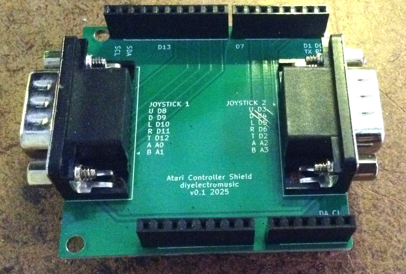 Atari 2600 Controller Shield PCB Build Guide – Simple DIY Electronic ...