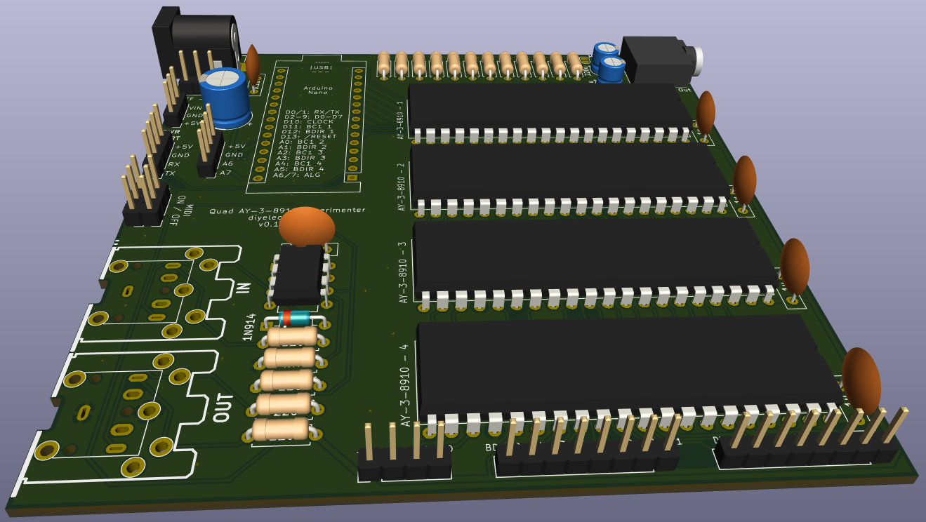 AY-3-8910 Experimenter PCB Design – Simple DIY Electronic Music Projects