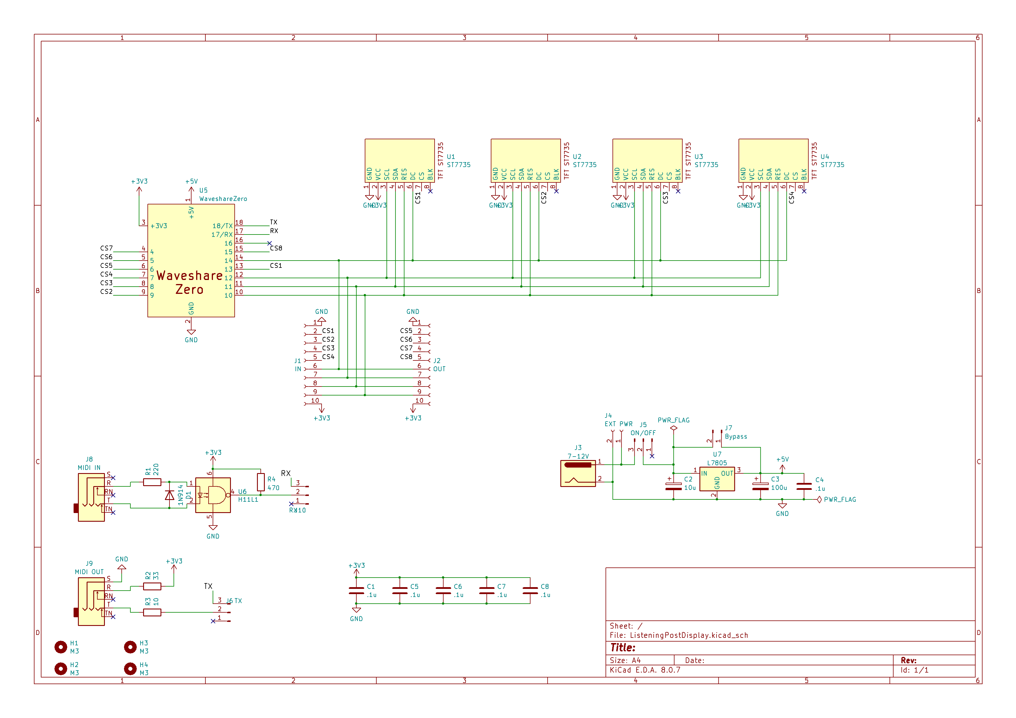 Waveshare Zero Multi Display PCB Design – Simple DIY Electronic Music ...